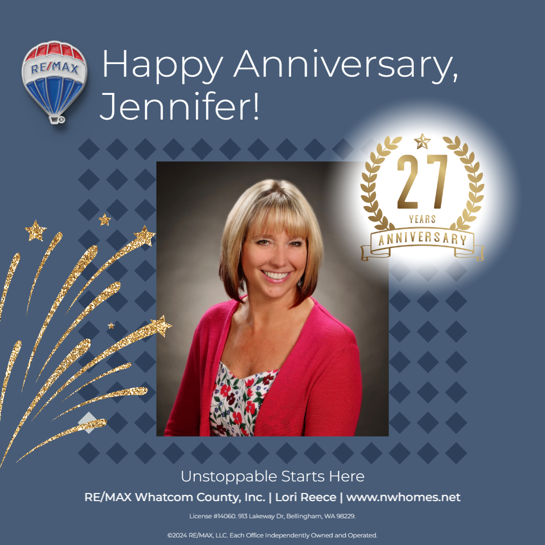 27 years at RE/MAX - Celebrating Jennifer Wolff! - RE/MAX Whatcom C...