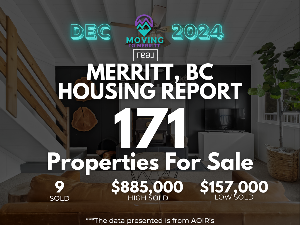 December 2024 - Merritt, BC Real Estate Stats - Jared Thomas - Movi...
